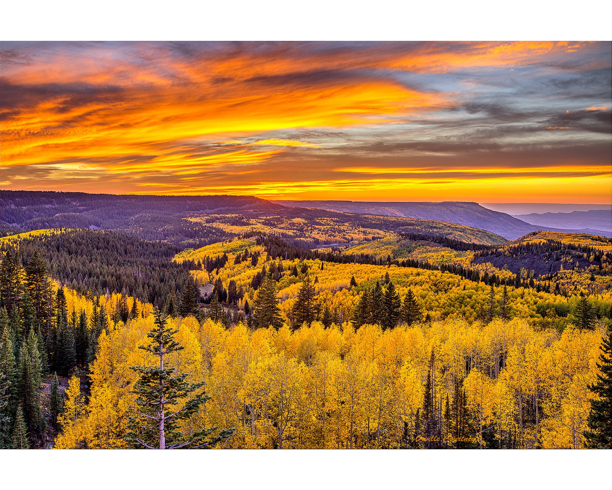 Colorado Mountains Fall Sunset Photography, Landscape Canvas and Metal ...