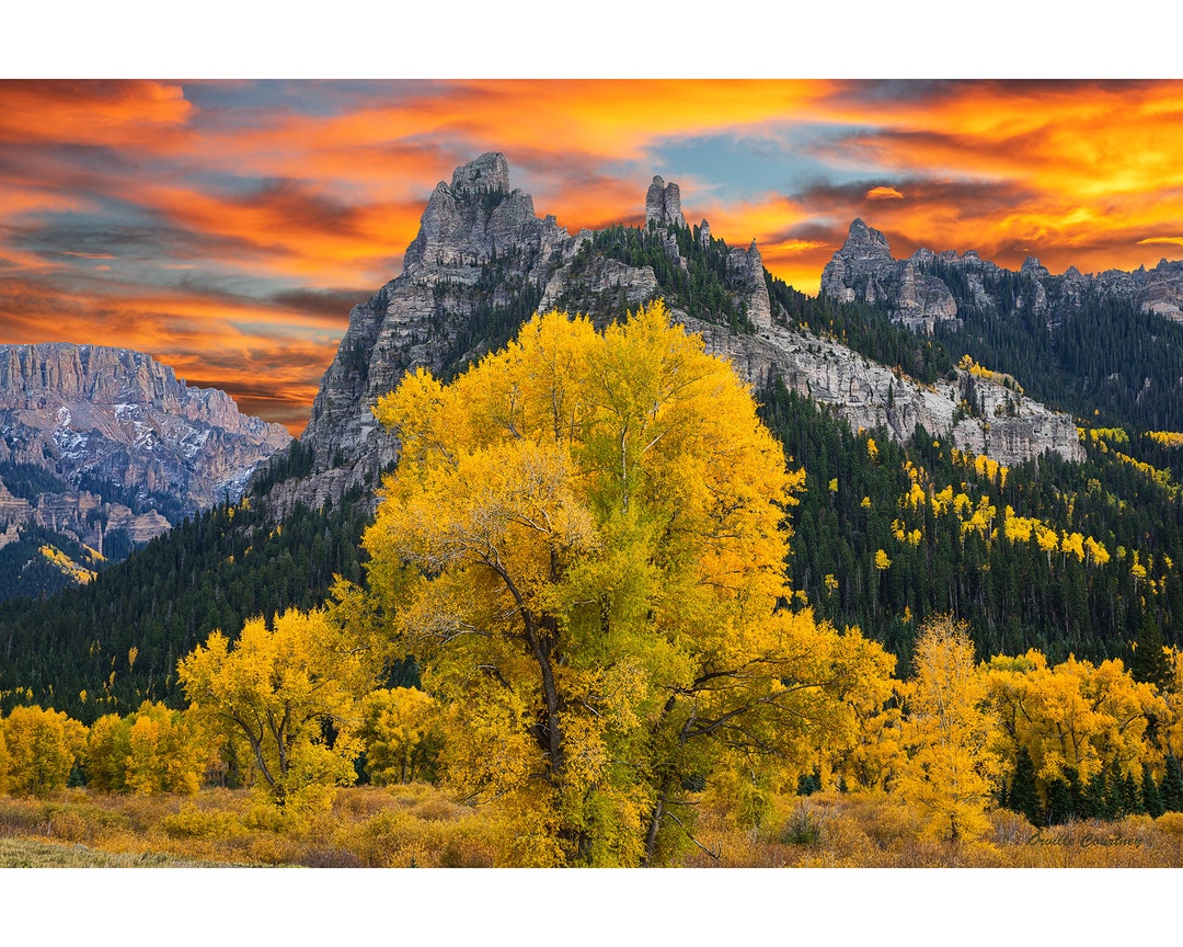 Colorado Mountains Fall Sunset Photography, Landscape Canvas and Metal ...