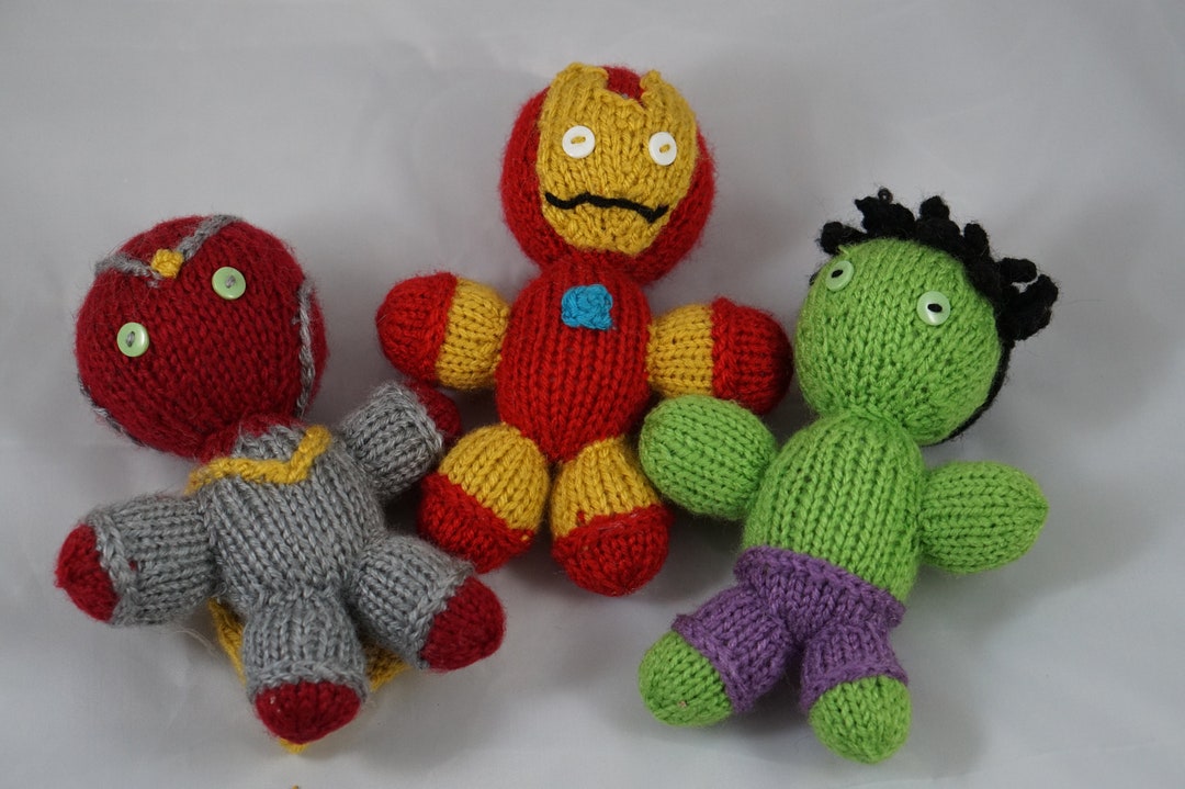 Superheroes / Character - Stuffed Animal - Knitted Superhero - Soft Toy ...
