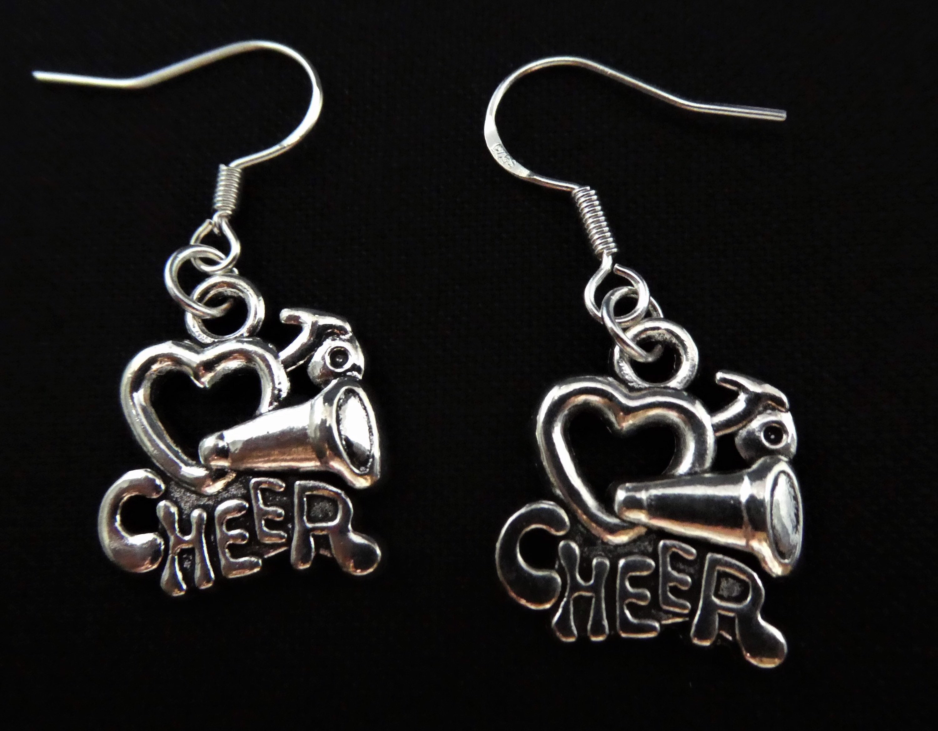 Cheerleader Earrings Sterling Silver Hook - Etsy