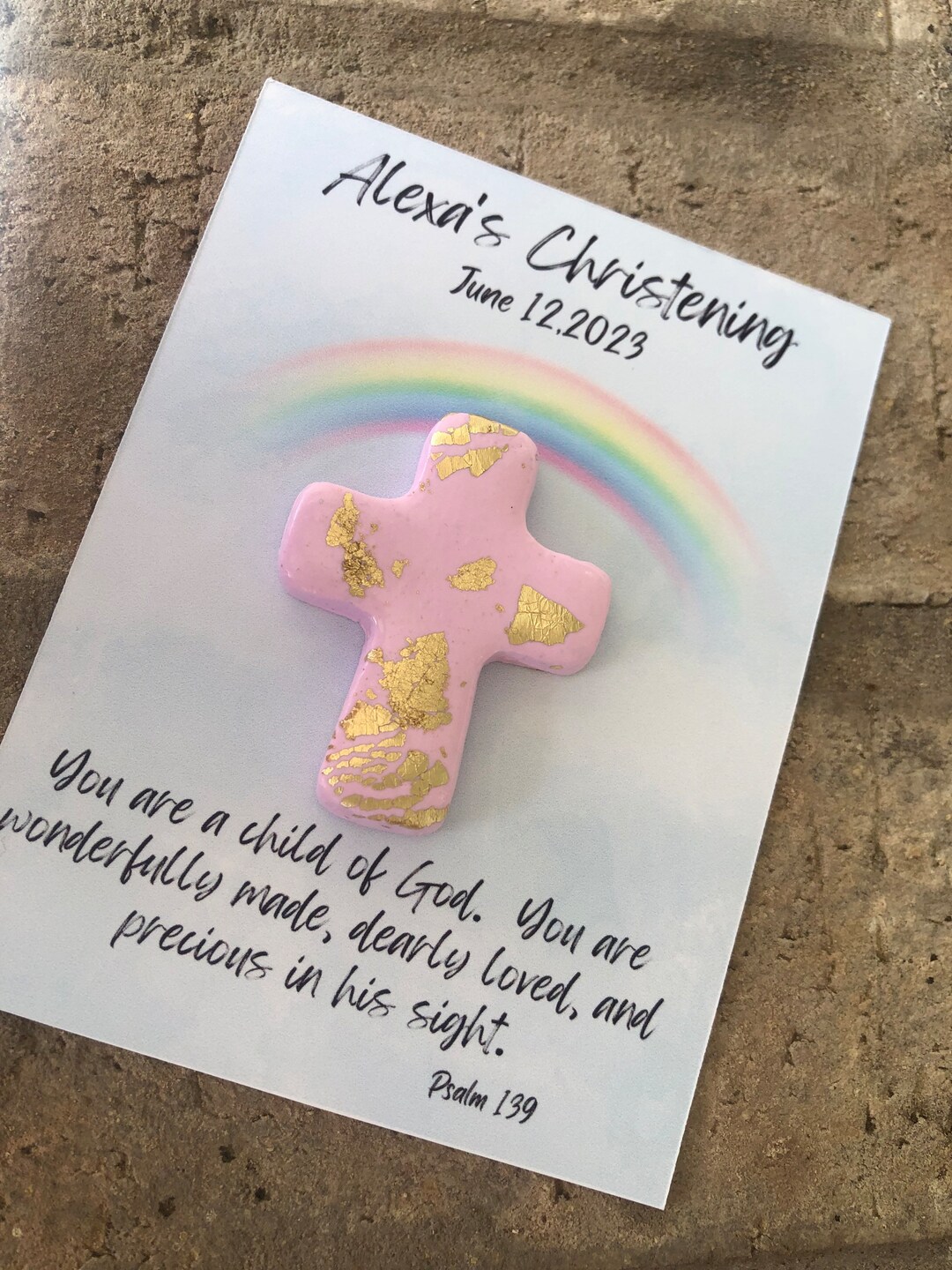 Personalized Baptism Favor Cross Magnet, Christening Favor Cross Magnet ...