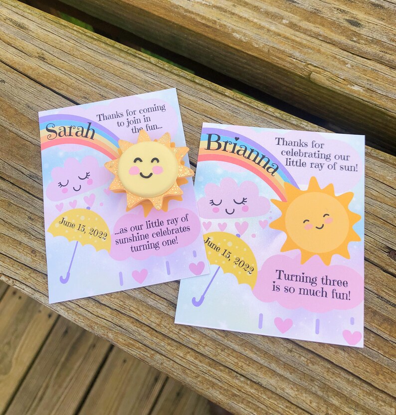 Little Girls Rainbow Birthday Party Favor Sunshine Birthday | Etsy
