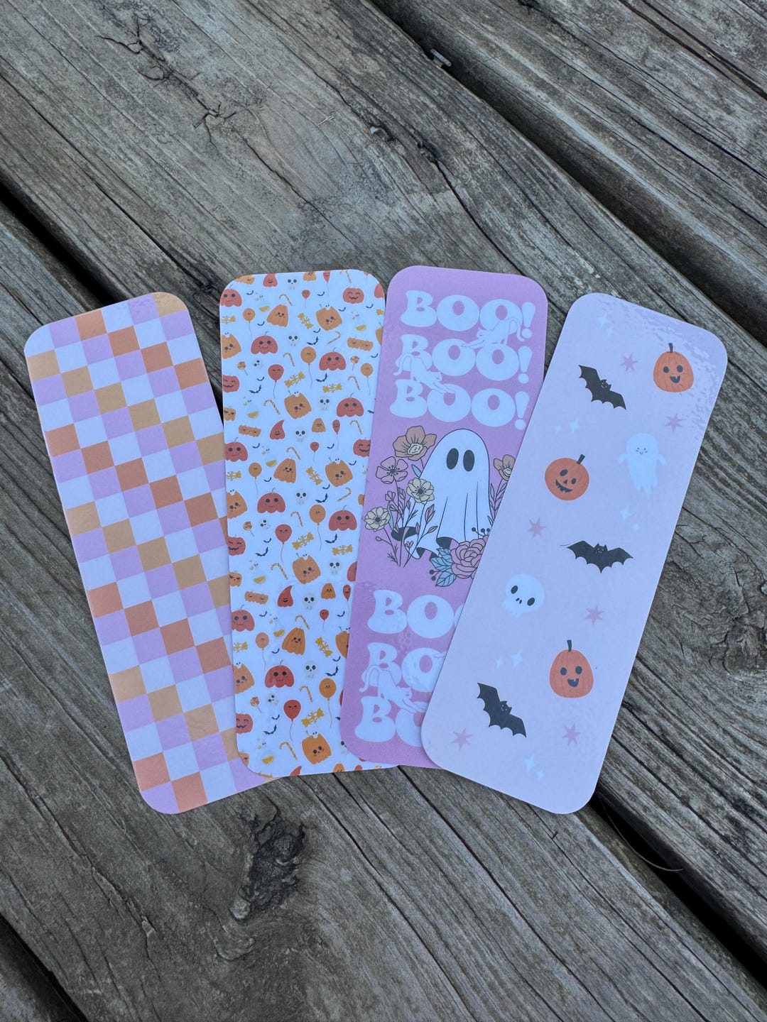 Halloween Bookmarks – Set of 4 | Cute Spooky Page Markers | Fall Gift ...