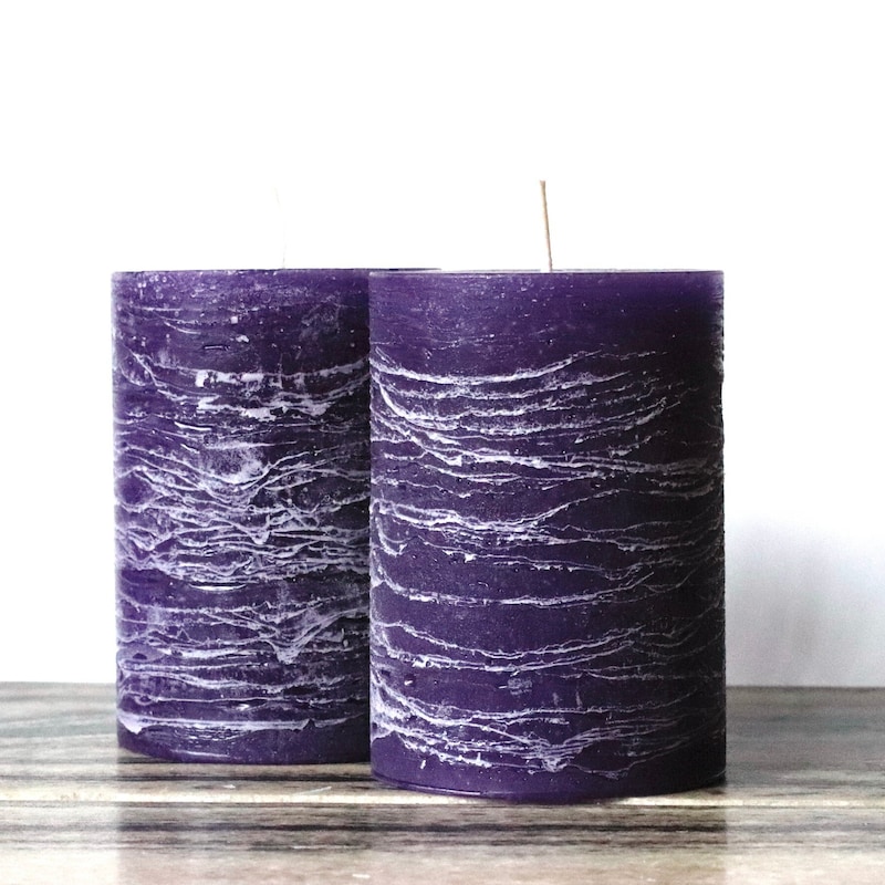 Purple Candle - Etsy