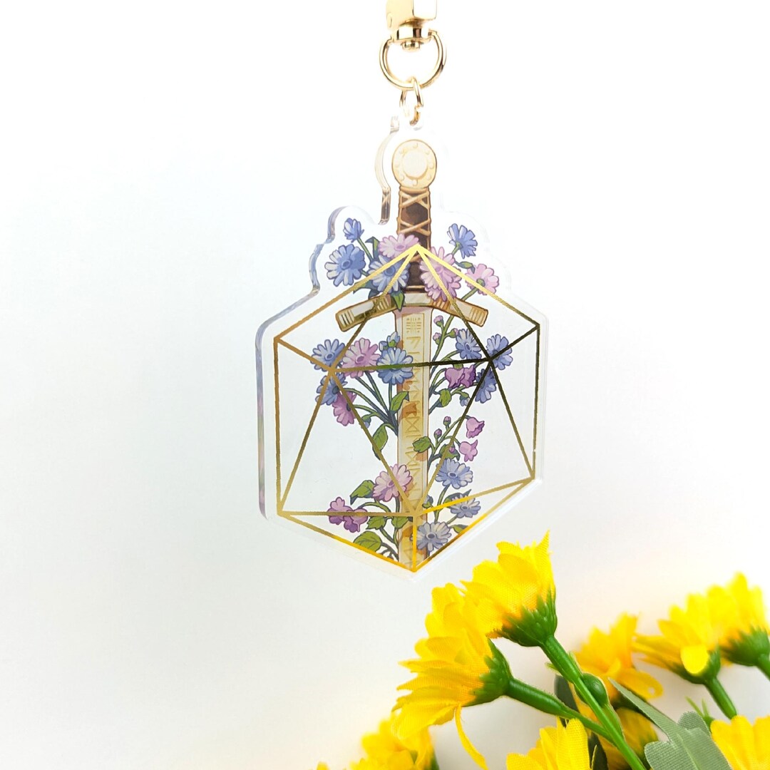 Excalibur Foil Keychain, Gold Sword Key Chain, Mythology Accessory ...