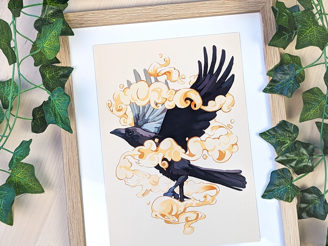 Fly High Art Print | 250gsm Semi-gloss A5 Illustration | Crow Digital ...