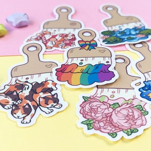 BUNDLE Paint Brush Sticker Set of 7, Matte Laminated Handmade Die Cut ...