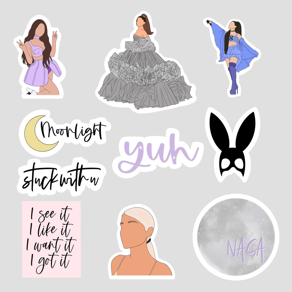 Ariana Grande Sticker Pack Perfect for laptops & water | Etsy