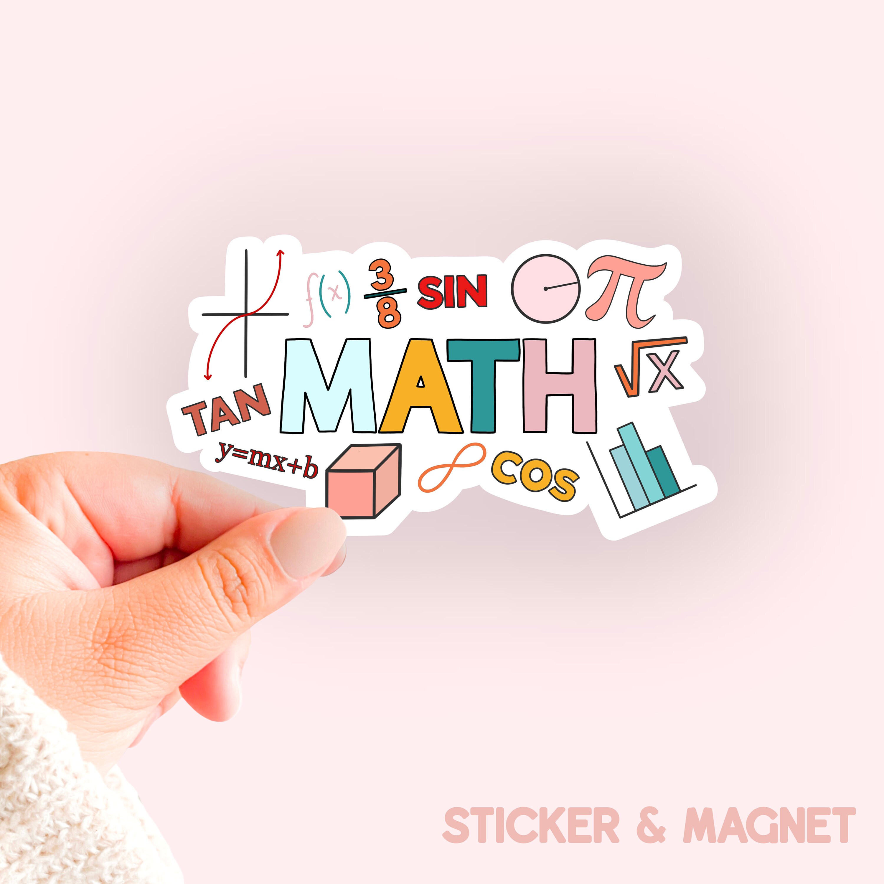 Math Subject Sticker & Magnet - Etsy