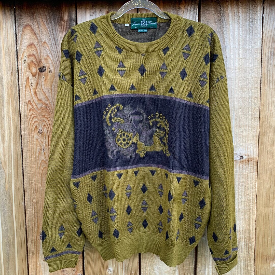 Mens Vintage Italian Wool Sweater - Etsy