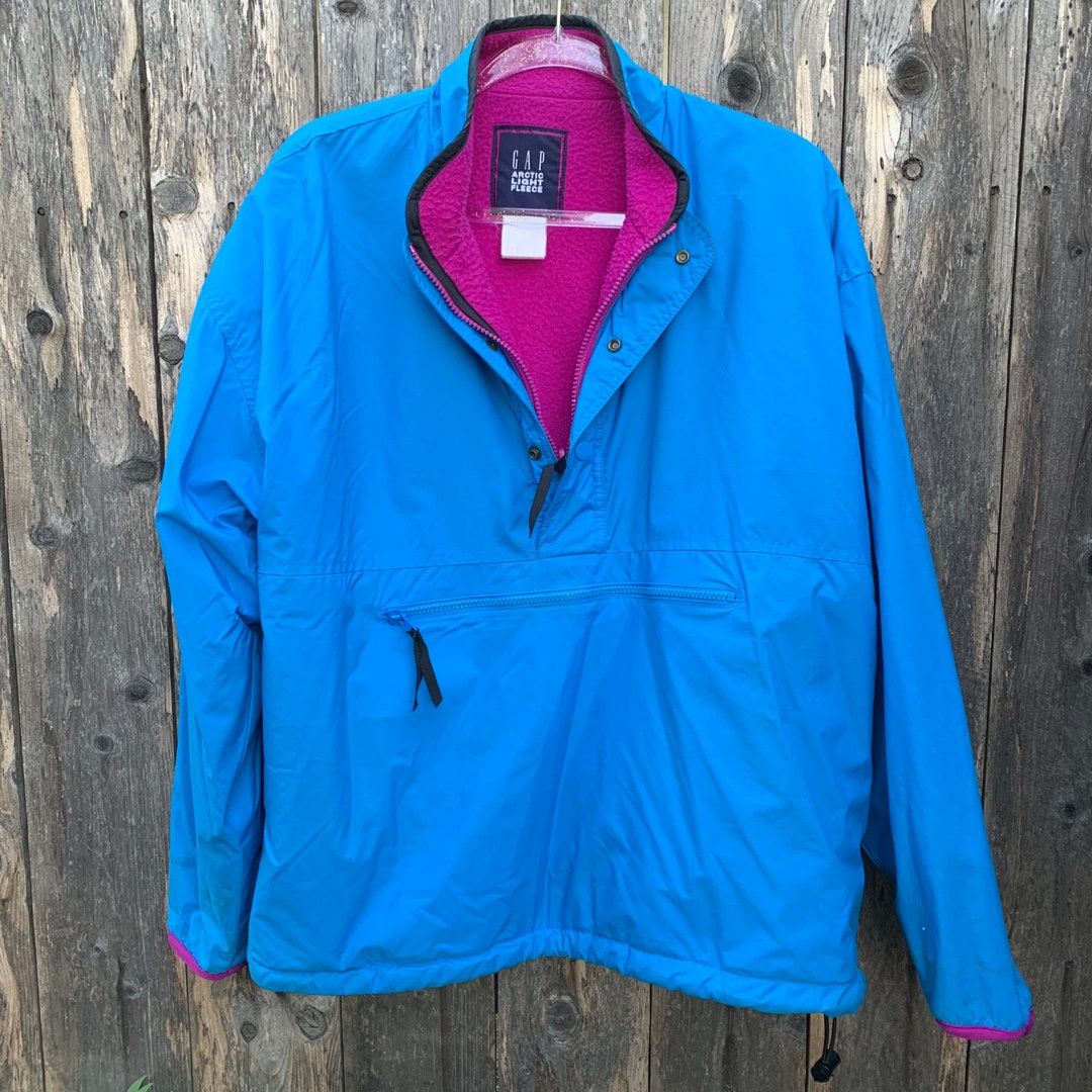 90s Gap Fleece Lined Reversible Jacket - Etsy