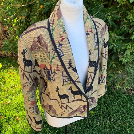 Vintage Tapestry Farm Jacket - Gem