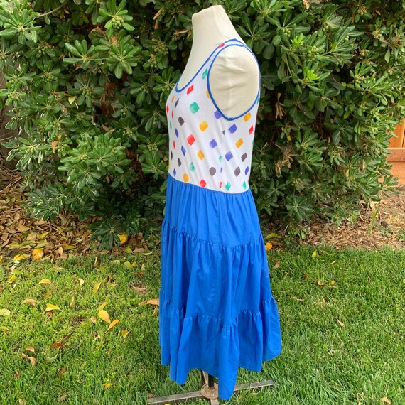 Vintage 80s Dress Primary Colors - Gem
