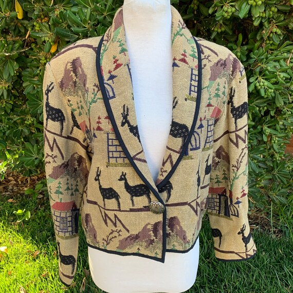 Vintage Tapestry Farm Jacket - Gem