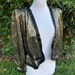 80s Metallic Gold Shiny Cropped Jacket - Etsy