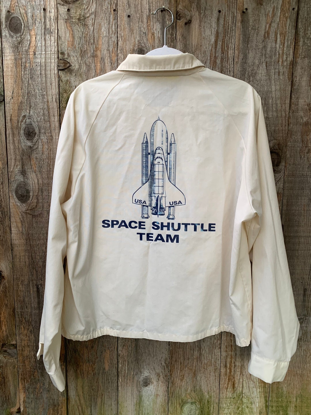 Vintage NASA Jacket, Velva Sheen Space Shuttle Coat XL - Etsy