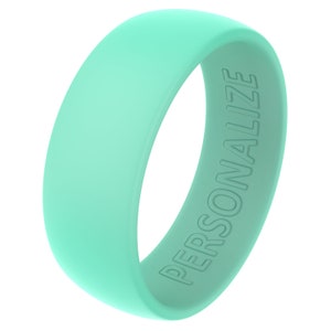 Personalized Silicone Ring, Customized Engraved Wedding Band for Men ...