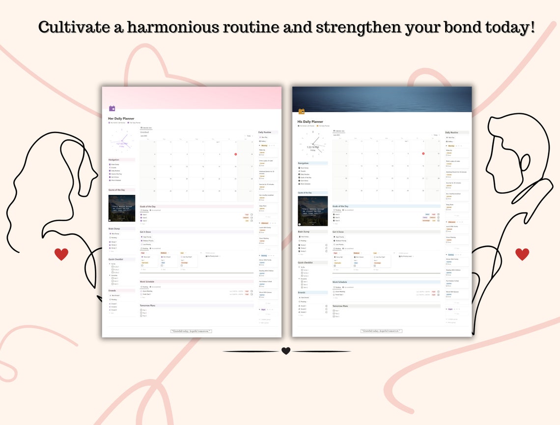 Notion Template Notion Couple Planner Notion Couple Dashboard All in ...