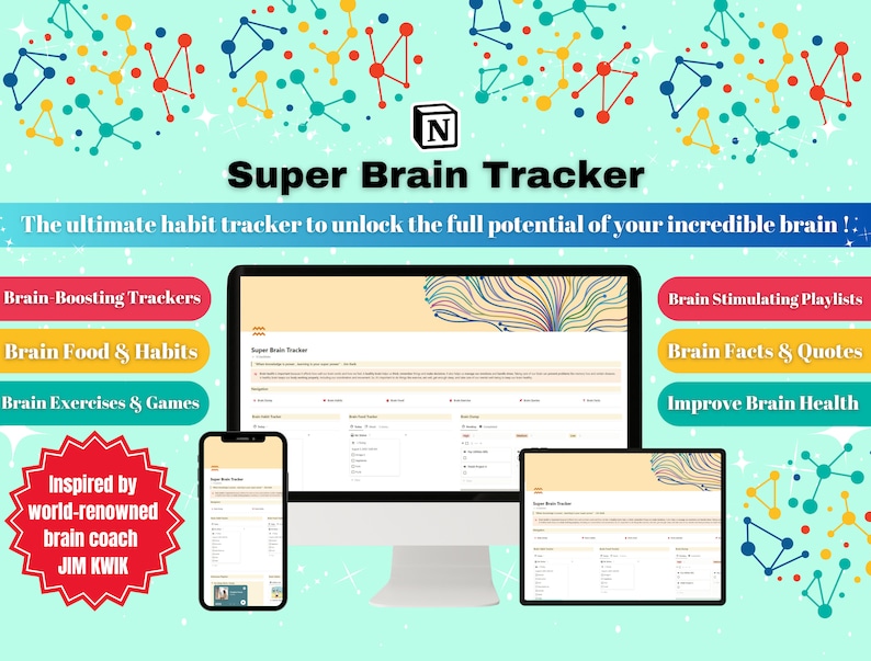 Super Brain Tracker | Notion Habit Tracker | Wellness Tracker | Notion ...