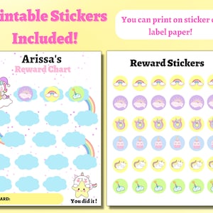 Editable Kids Daily School Checklist ,printable Unicorn Rainbow, Daily ...