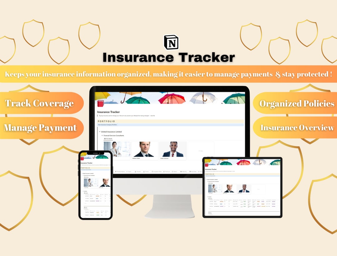 Notion Insurance Tracker | Insurance Planning | Productivity ...