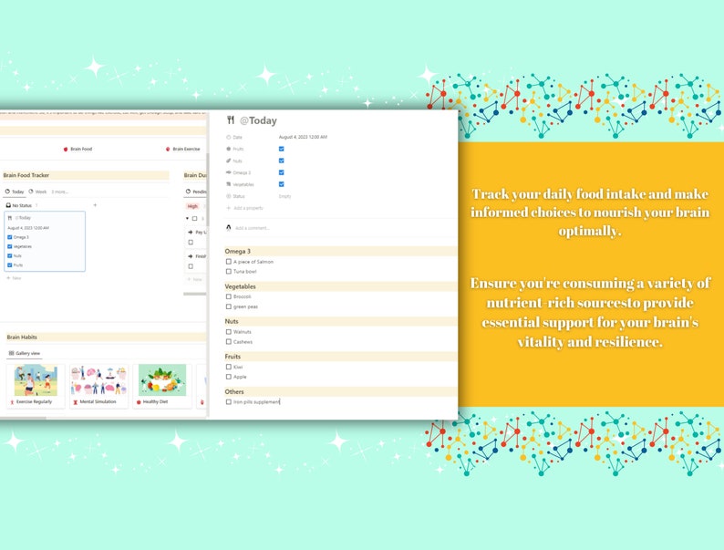 Super Brain Tracker | Notion Habit Tracker | Wellness Tracker | Notion ...