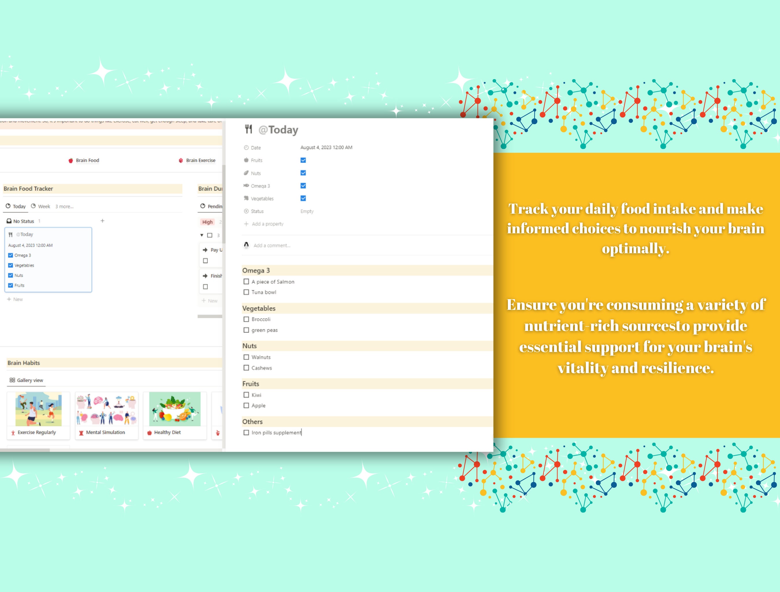 Super Brain Tracker | Notion Habit Tracker | Wellness Tracker | Notion ...