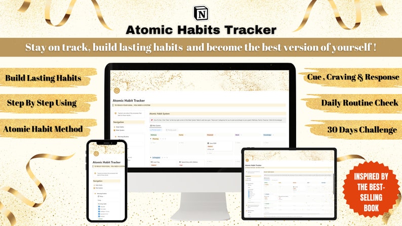 Atomic Habits Tracker Notion Habit Tracker 30 Days Challenge Financial ...