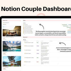 Notion Template Notion Couple Planner Notion Couple Dashboard All in One Dashboard Notion Daily ...