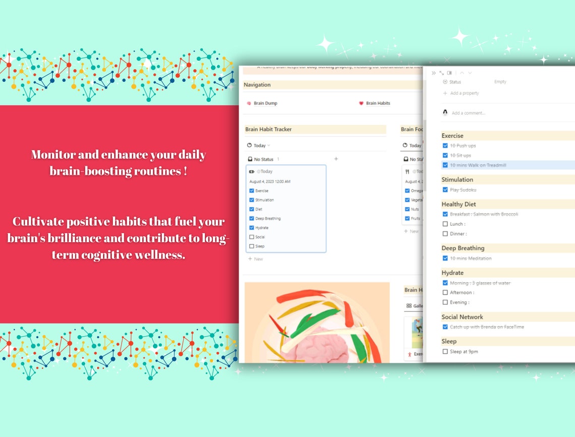 Super Brain Tracker | Notion Habit Tracker | Wellness Tracker | Notion ...
