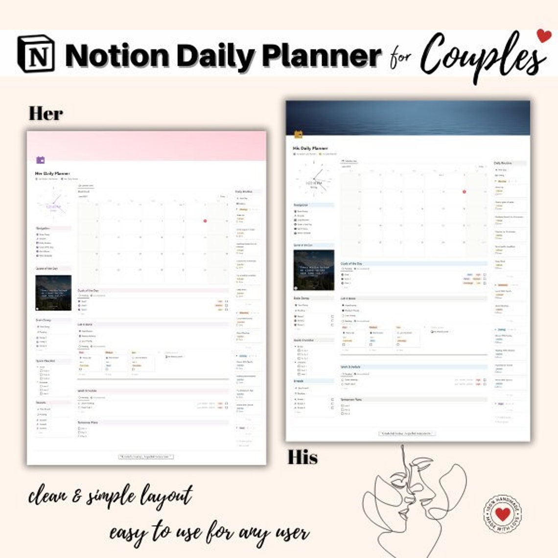 Notion Template Notion Couple Planner Notion Couple Dashboard All in ...