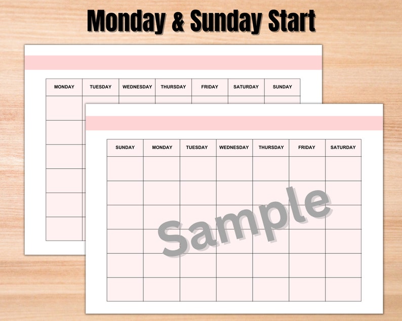Undated Monthly Planner Printable, Holiday Monthly Planner, Month at a ...