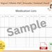 Excel Medication Tracker | Medication Lists | Printable | Fillable PDF ...