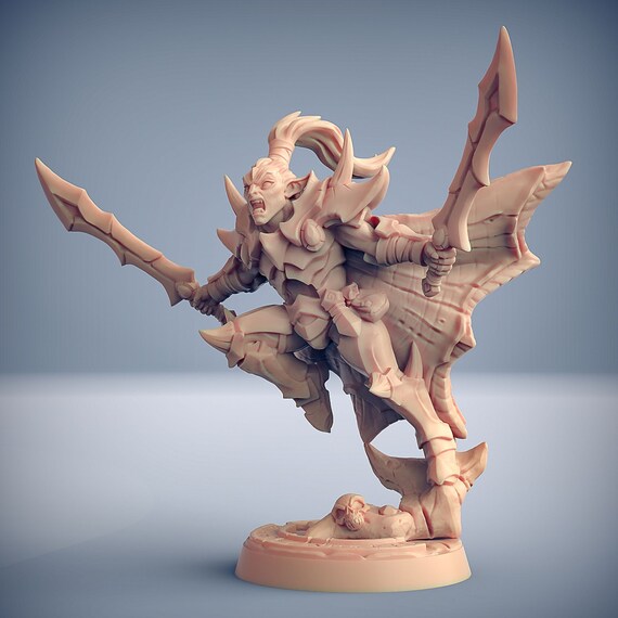 Toys DnD Miniatures Tabletop Miniatures Knight Flaming Sword Pathfinder ...