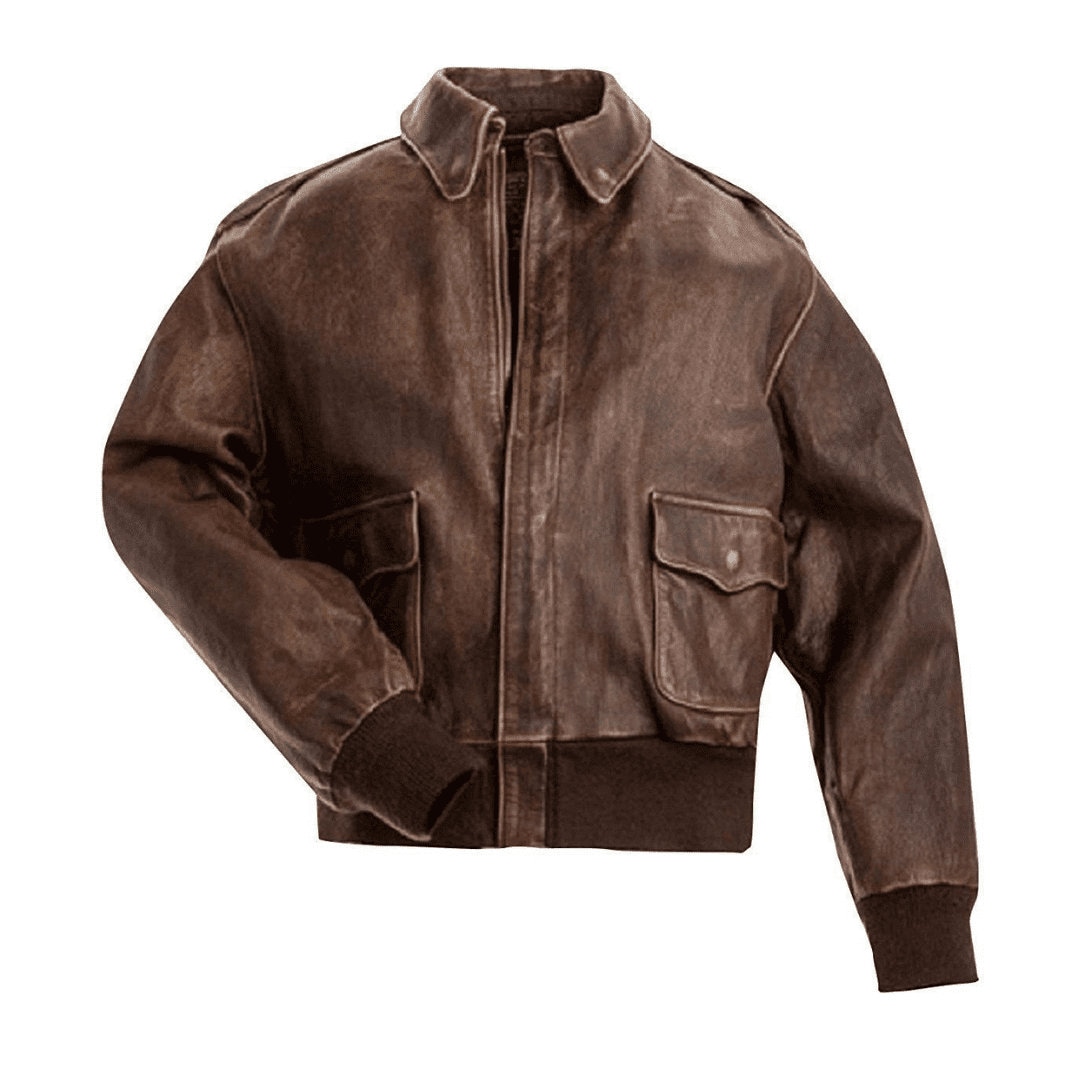 Leather Aviator Jacket Vintage Brown Leather Aviator Jacket Leather ...