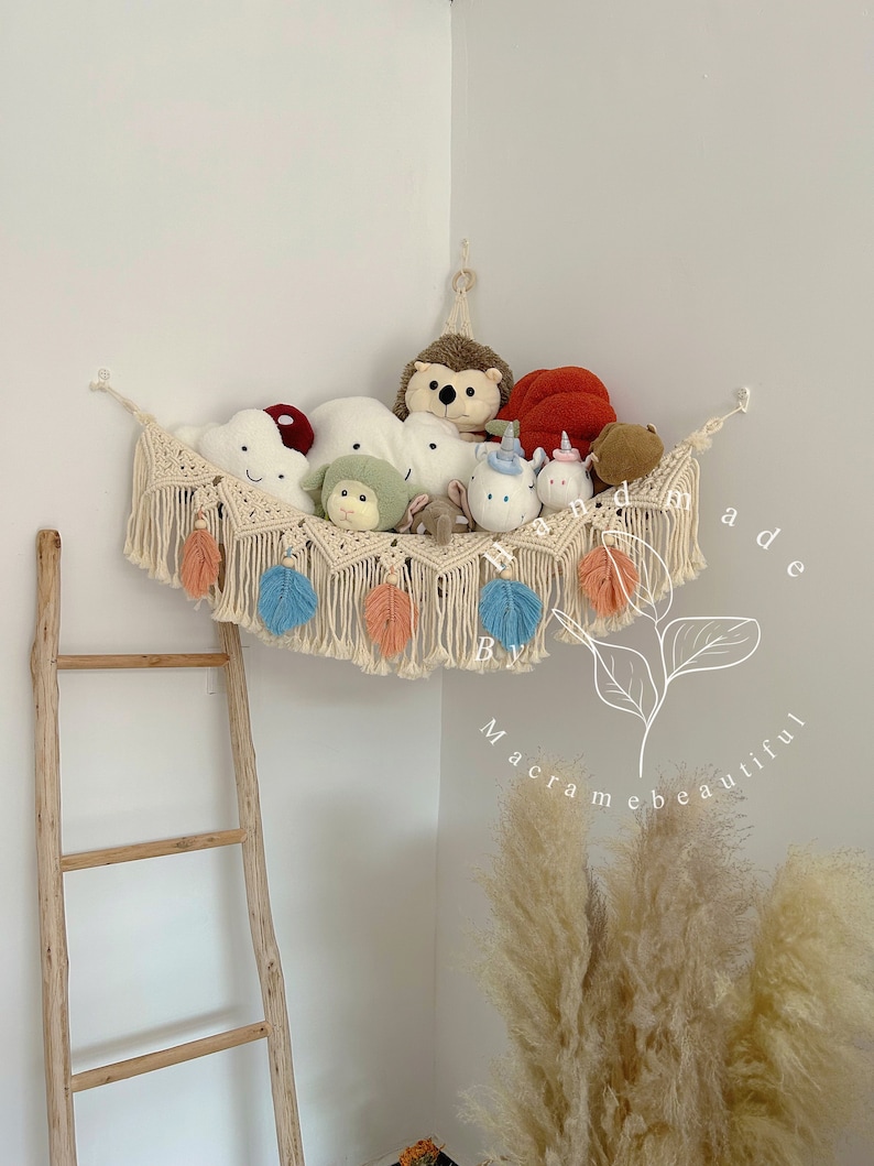 Toy Hammock Stuffed Animal Storage Stuffed Animal Hammock Corner Toy ...