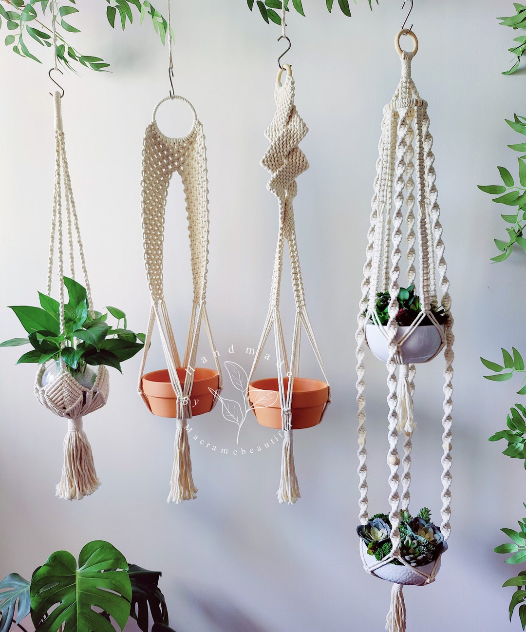 Large Plant Hanger, Macrame Plant Holder, Hanging Pot Holder, Macrame ...