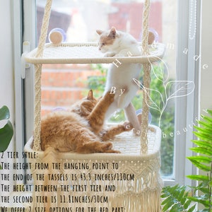 Cat Window Perch Window Cat Seat Macrame Cat Hammock Cat - Etsy