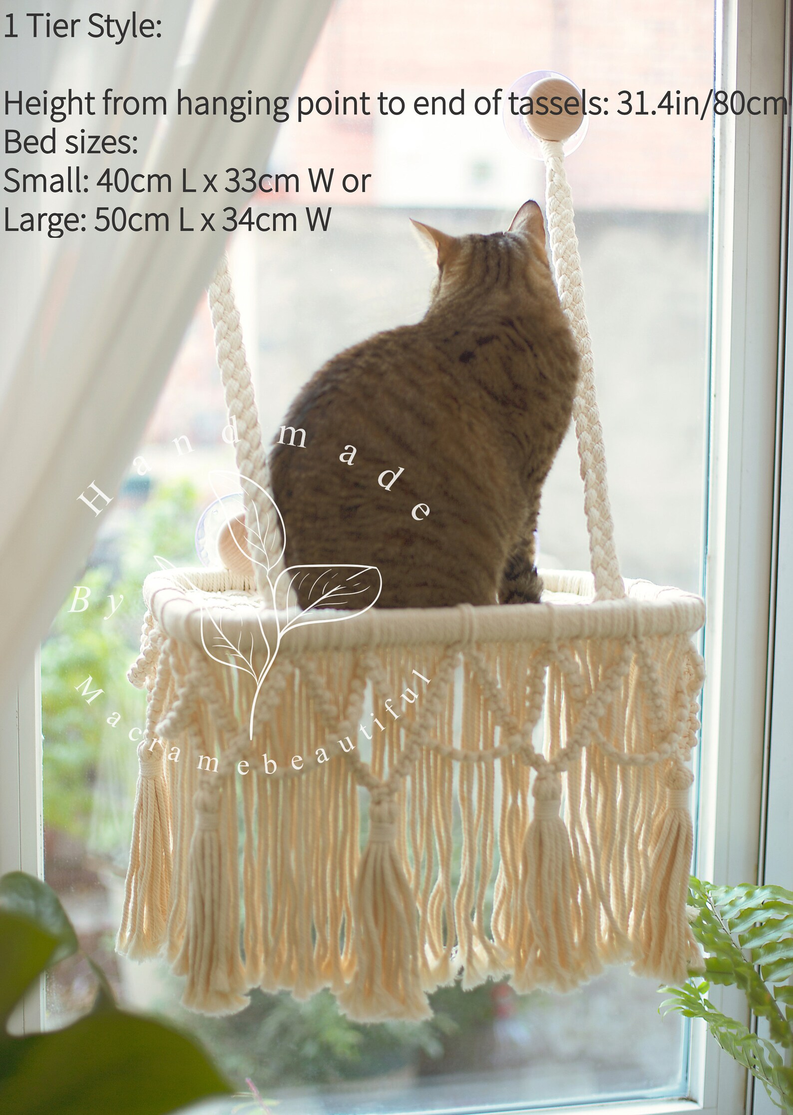 Window Cat Hammock Cat Window Perch Macrame Cat Bed Window Cat Seat Cat ...