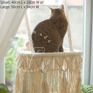 Window Cat Hammock Cat Window Perch Macrame Cat Bed Window Cat Seat Cat ...