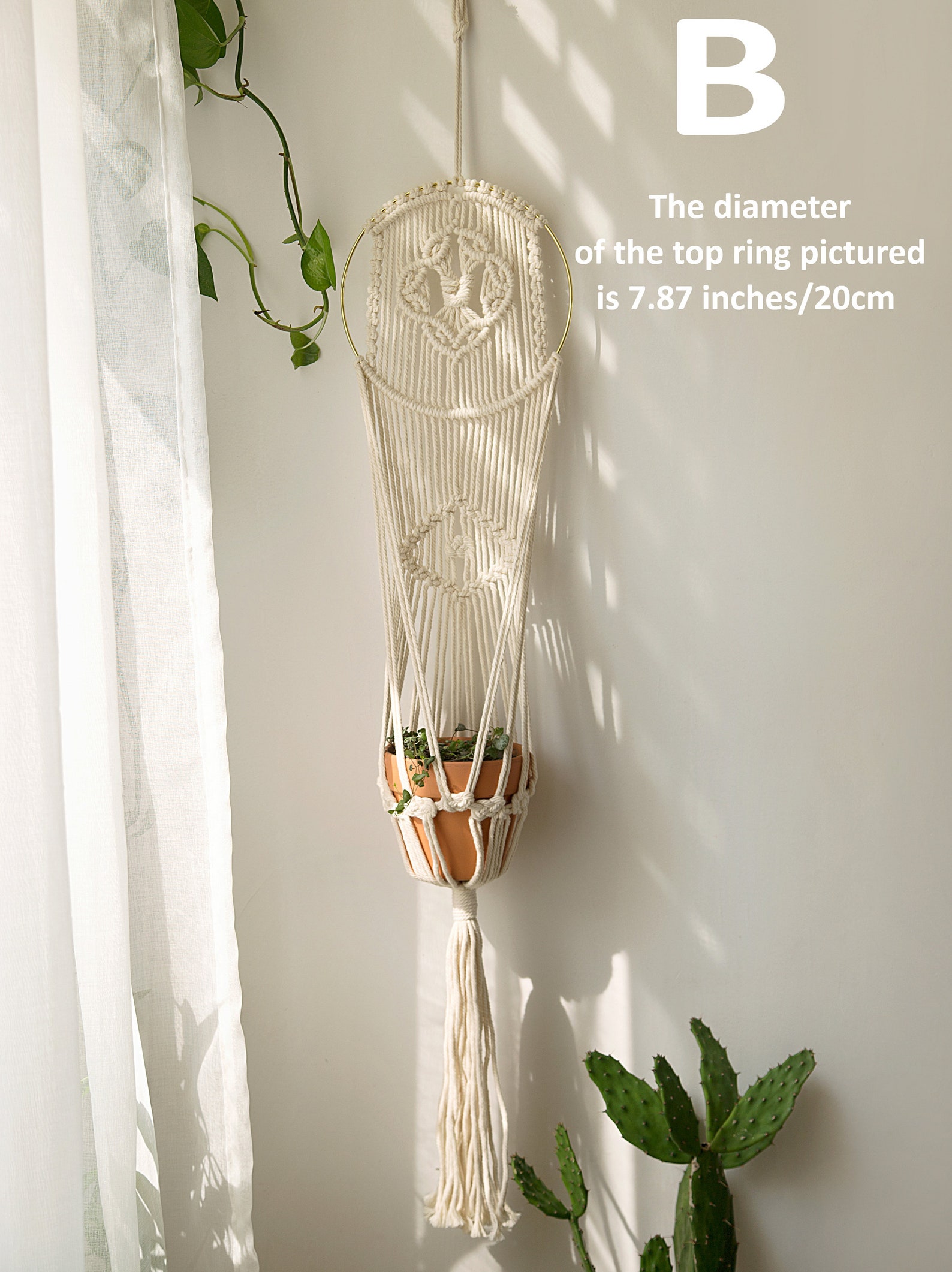 Macrame Plant Hanger Rope Hanging Planter Wall Planter Indoor - Etsy