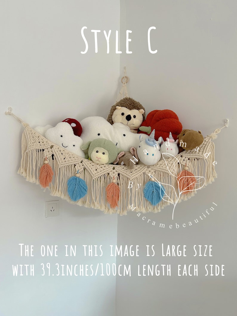 Toy Hammock Stuffed Animal Storage Stuffed Animal Hammock Corner Toy ...