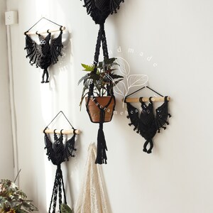 Macrame Bat Plant Hanger Macrame Bat Wall Hanging Dark Academia Gothic ...