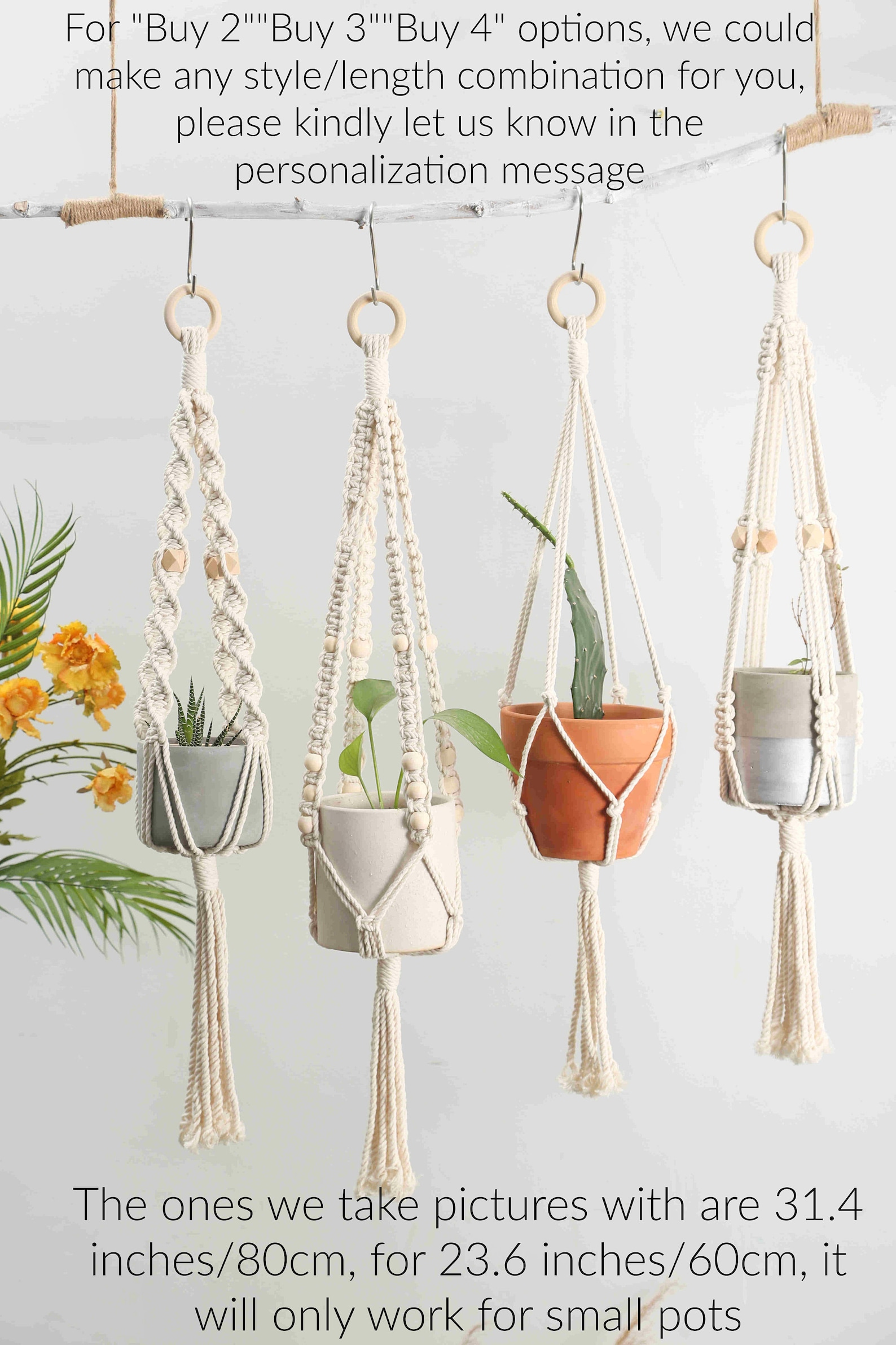 Macrame Plant Hanger Hanging Planter Indoor Garden Decor - Etsy