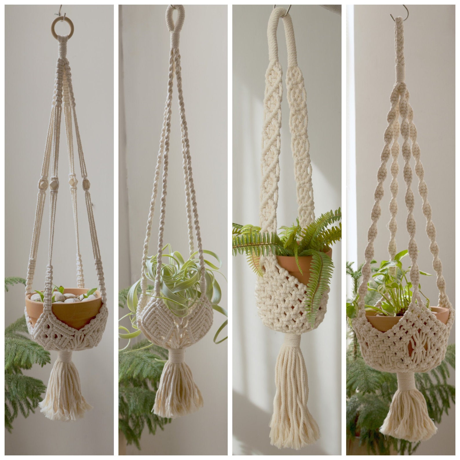 Boho Macrame Plant Hanger Large Hanging Planter Plant - Etsy