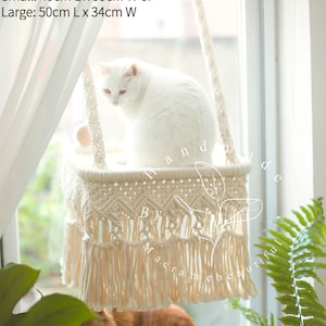 Cat Window Perch Window Cat Seat Macrame Cat Hammock Cat Window Shelf ...