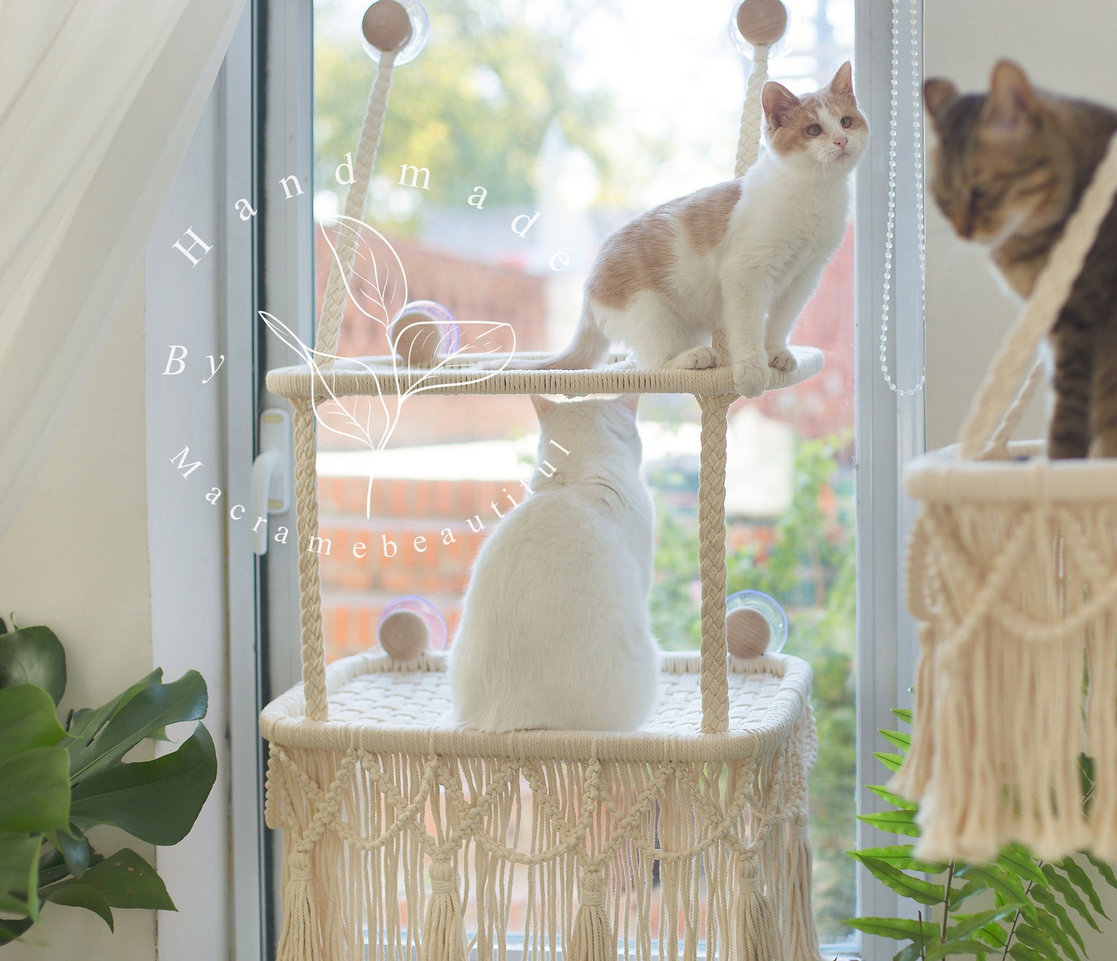 Window Cat Hammock Cat Window Perch Macrame Cat Bed Window Cat Seat Cat ...