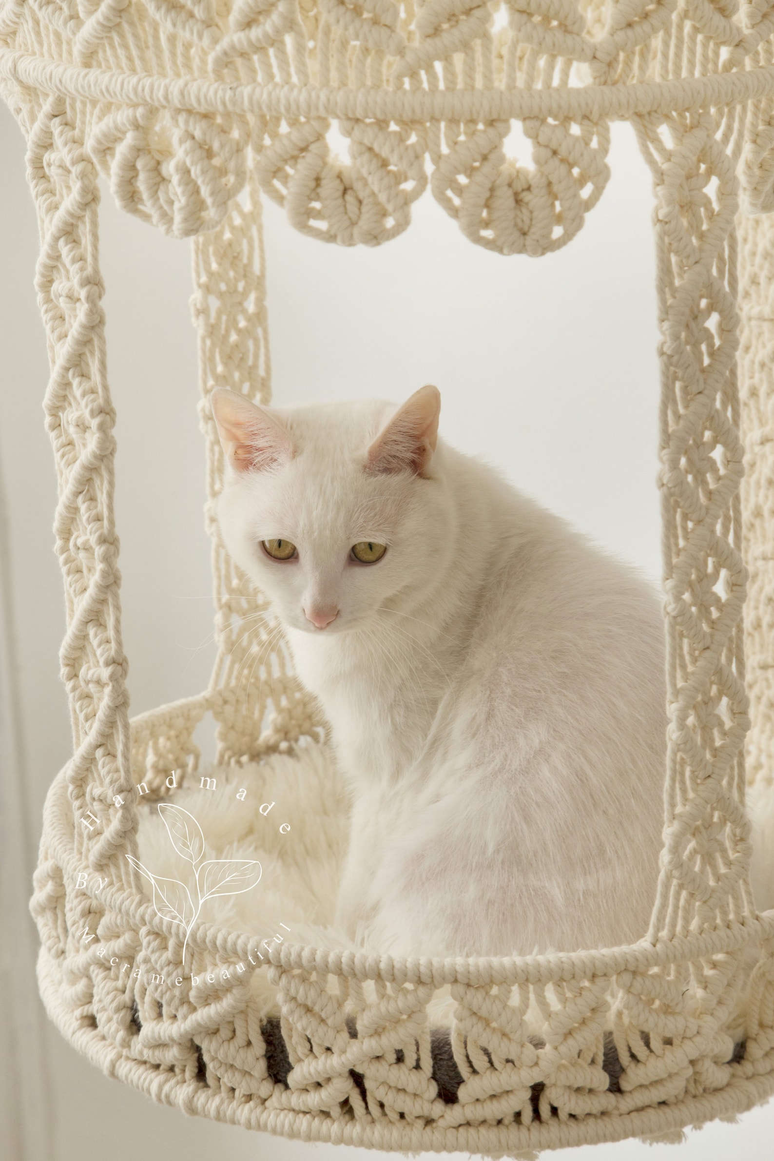 Macrame Cat Hammock Large Hanging Cat Bed Macrame Cat Bed - Etsy