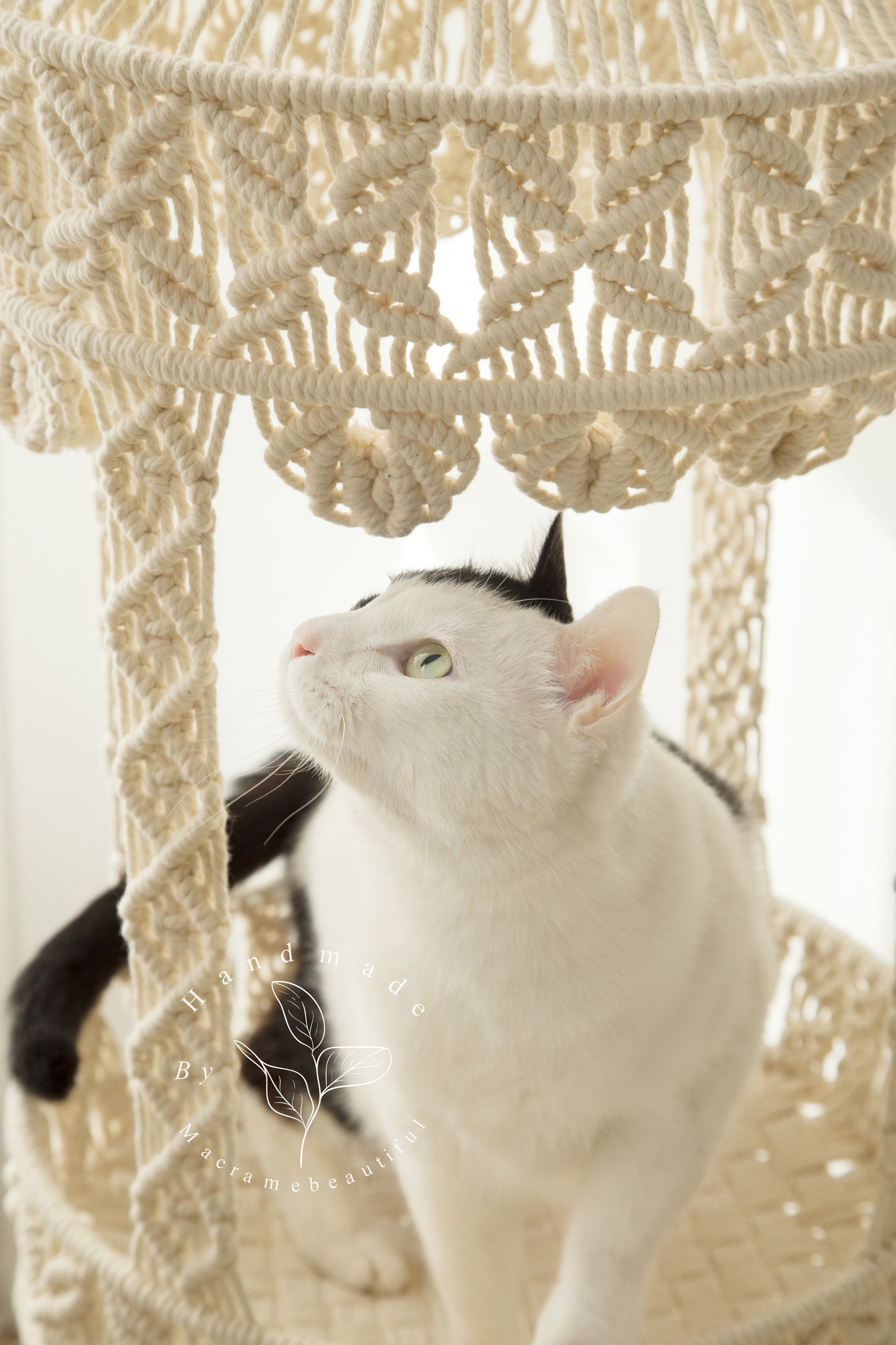 Macrame Cat Hammock Large Hanging Cat Bed Macrame Cat Bed - Etsy