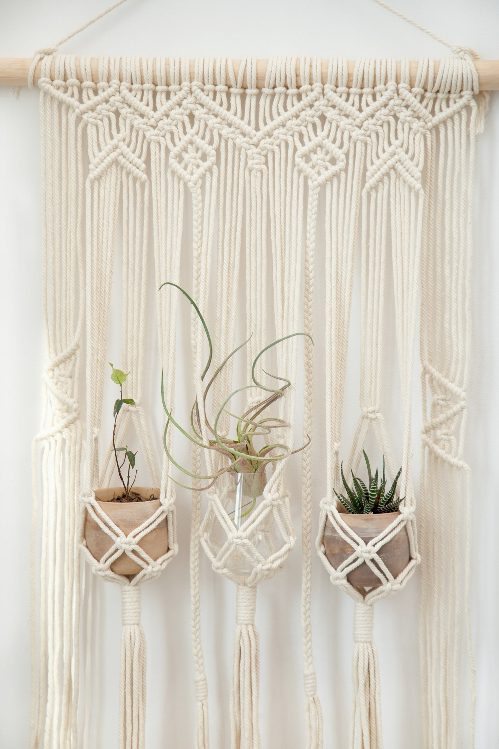Macrame Wall Hanging Macrame Plant Hanger Triple Rope - Etsy